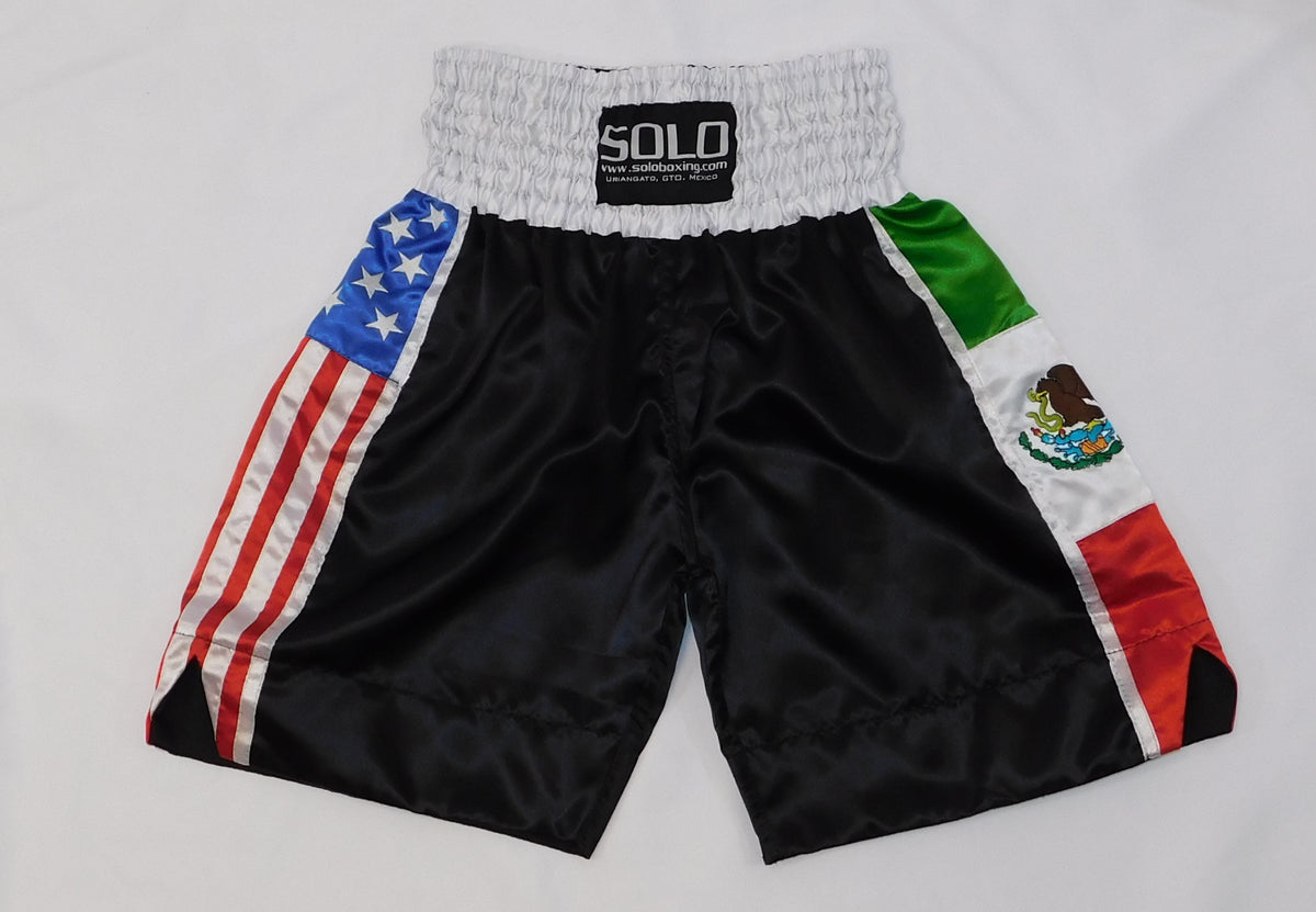 Mexico-USA Flag Boxing Trunks – Solo Boxing